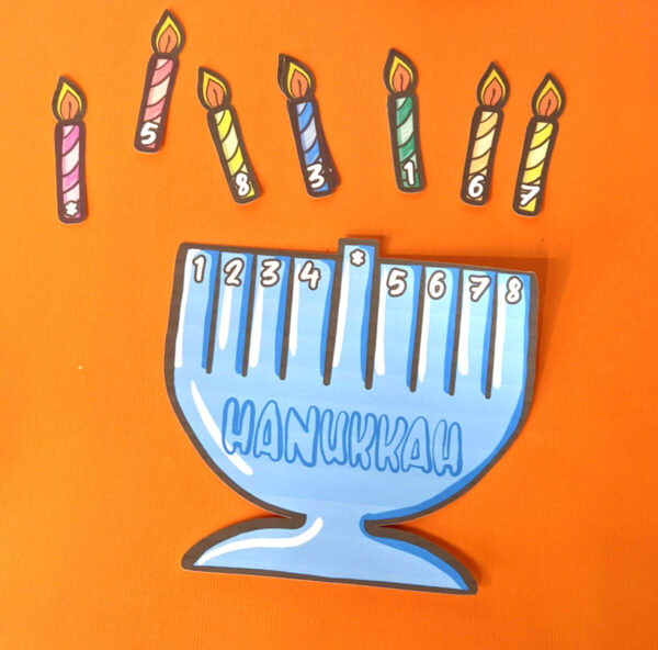 Clothespin Menorah Coloring Craft & Template - Jewish Moms & Crafters