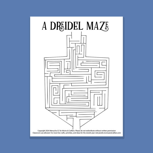 Hanukkah Mazes with a Free Printable! - Jewish Moms & Crafters
