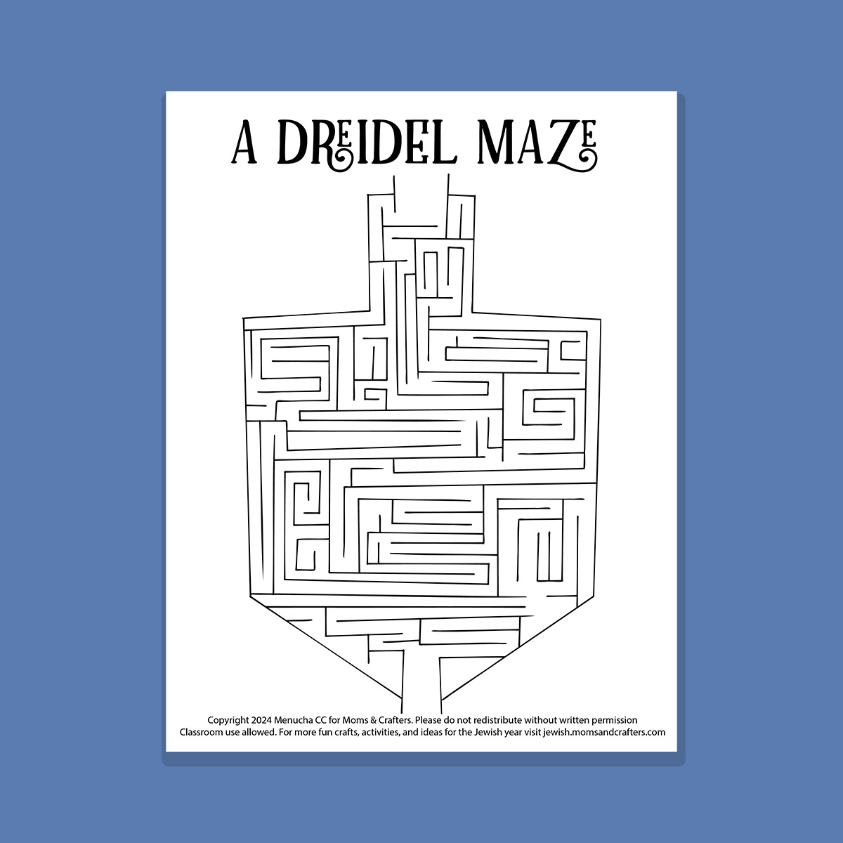 Hanukkah Mazes with a Free Printable! - Jewish Moms & Crafters