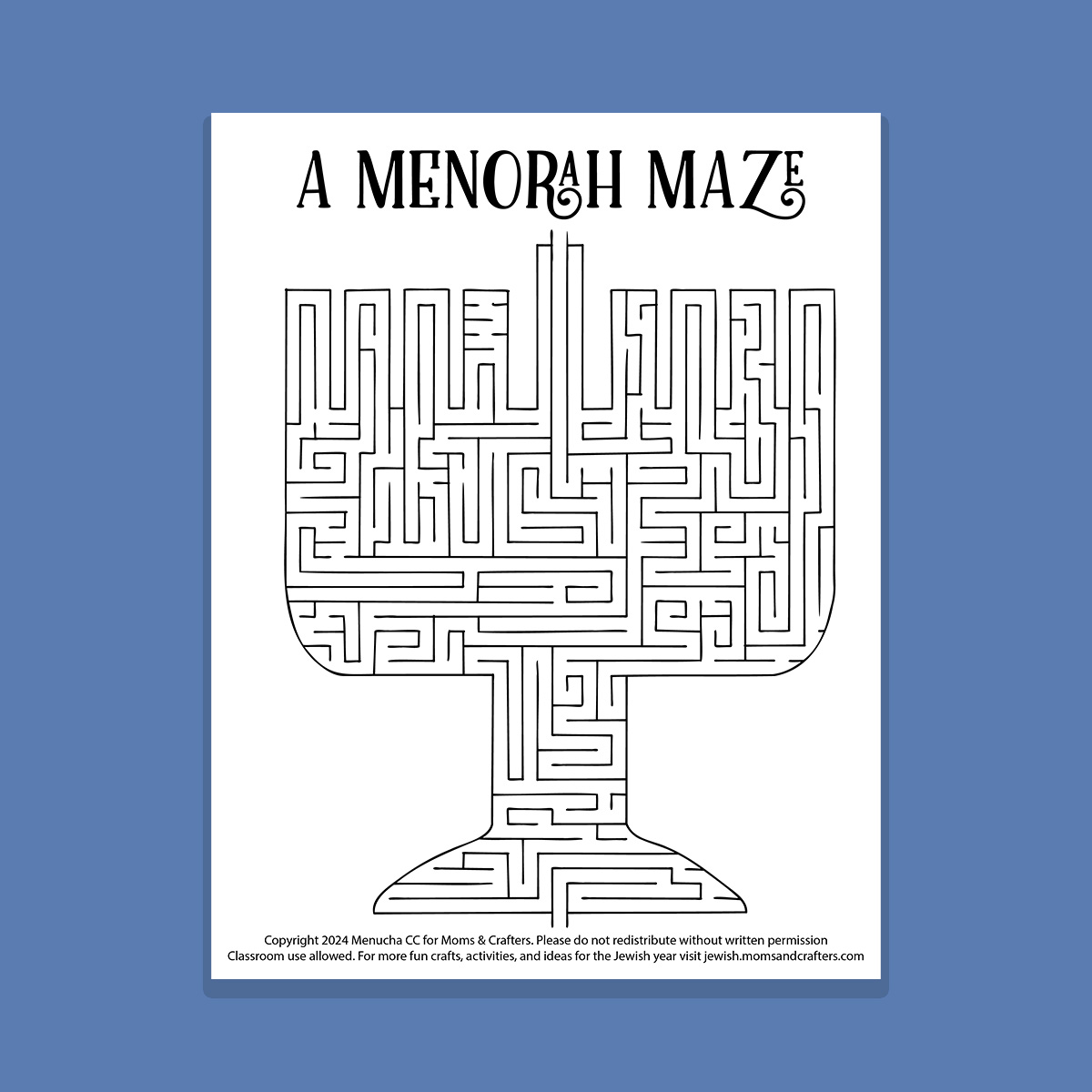 Hanukkah Mazes with a Free Printable! - Jewish Moms & Crafters