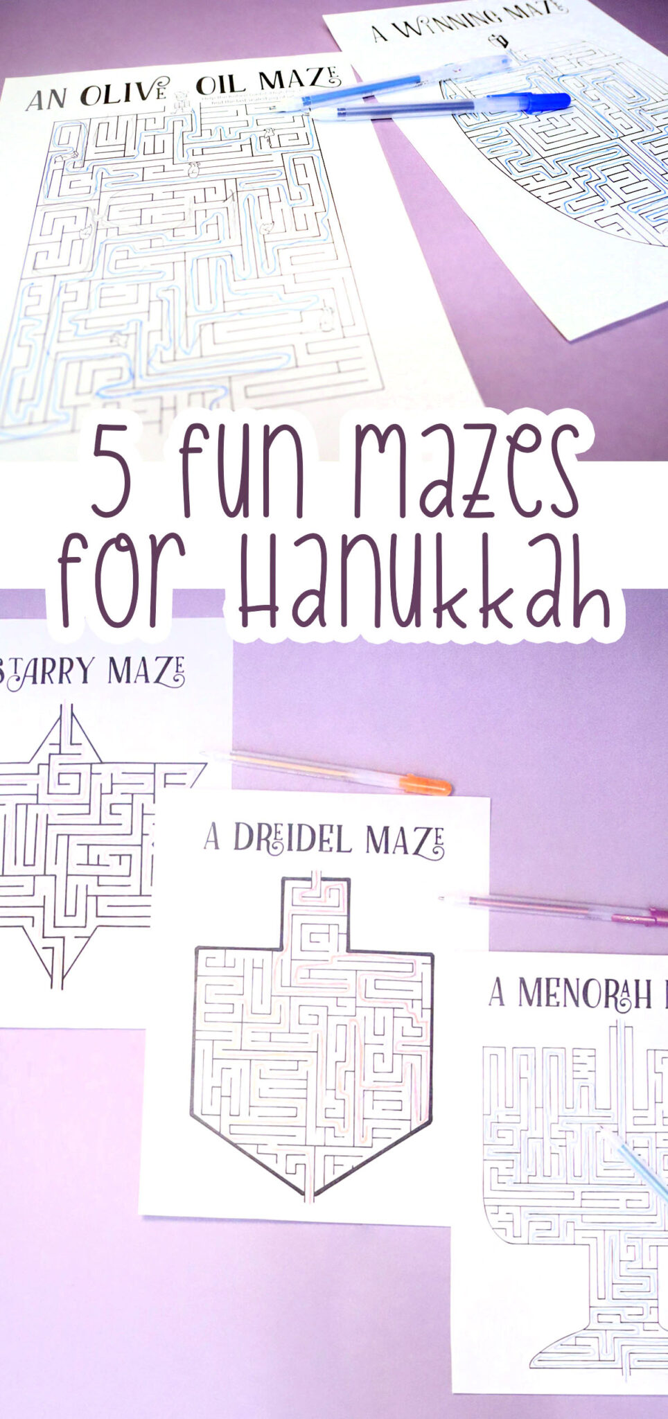Hanukkah Mazes with a Free Printable! - Jewish Moms & Crafters