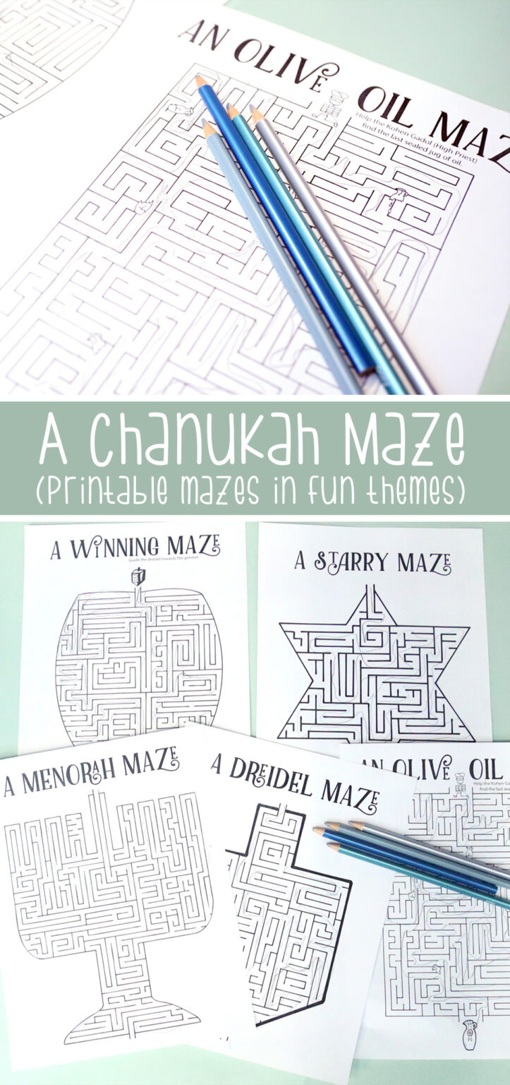 Hanukkah Mazes with a Free Printable! - Jewish Moms & Crafters