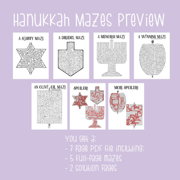 Hanukkah Mazes with a Free Printable! - Jewish Moms & Crafters