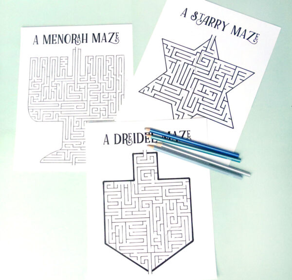 Hanukkah Mazes with a Free Printable! - Jewish Moms & Crafters