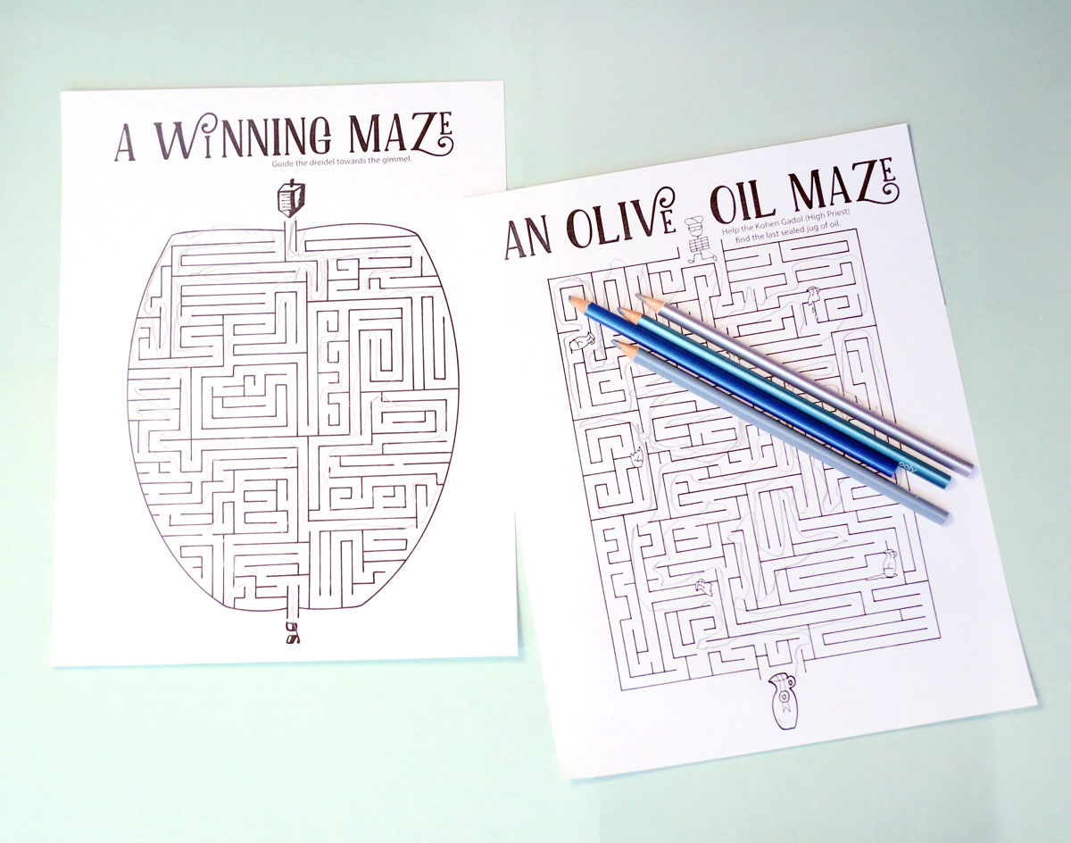 Hanukkah Mazes with a Free Printable! - Jewish Moms & Crafters