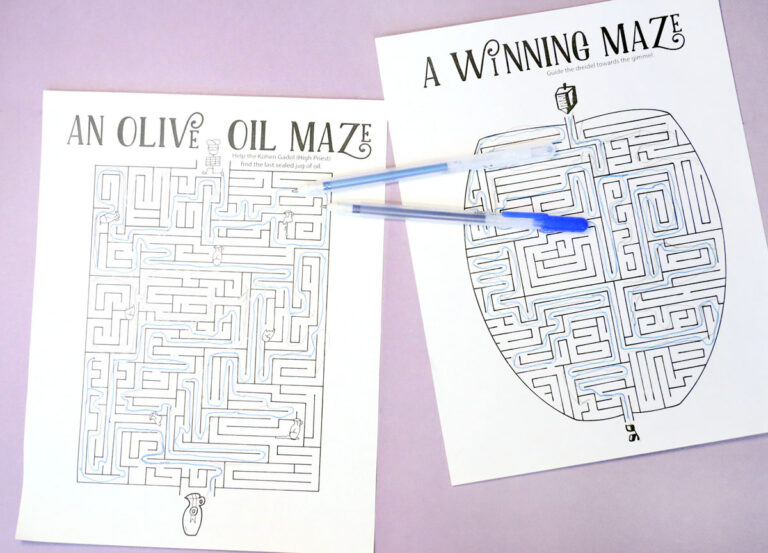 Hanukkah Mazes with a Free Printable! - Jewish Moms & Crafters