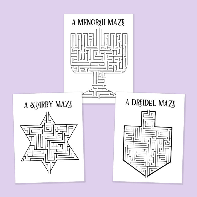 Hanukkah Mazes with a Free Printable! - Jewish Moms & Crafters