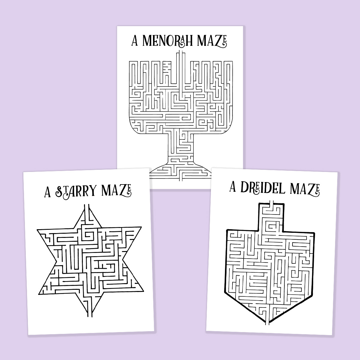 Hanukkah Mazes with a Free Printable! - Jewish Moms & Crafters