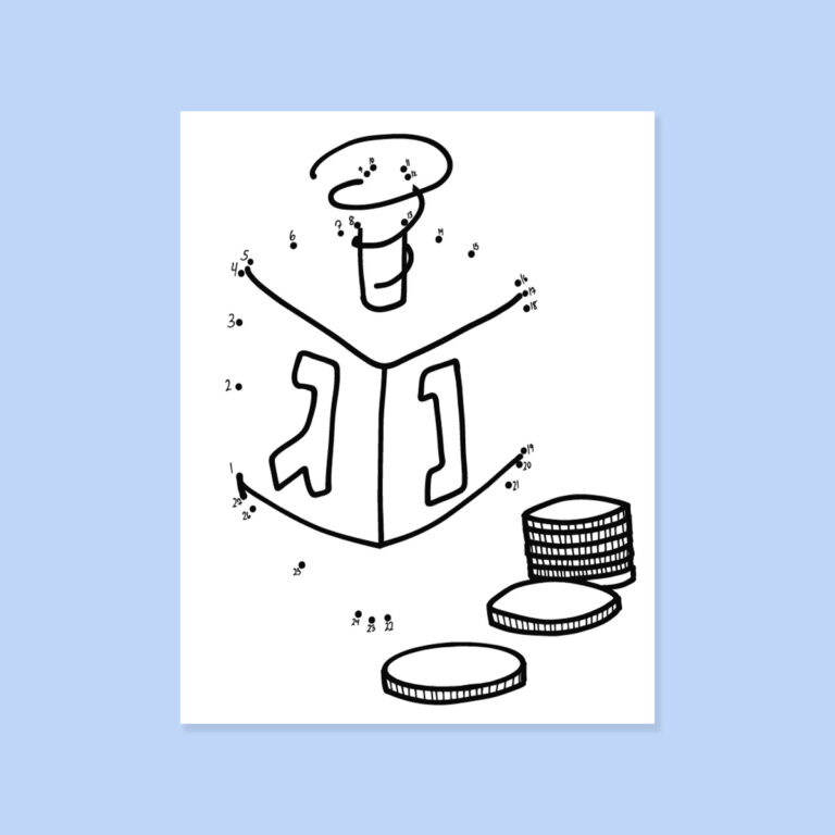 Hanukkah Dot to Dot Printable Worksheets for Kids - Jewish Moms & Crafters