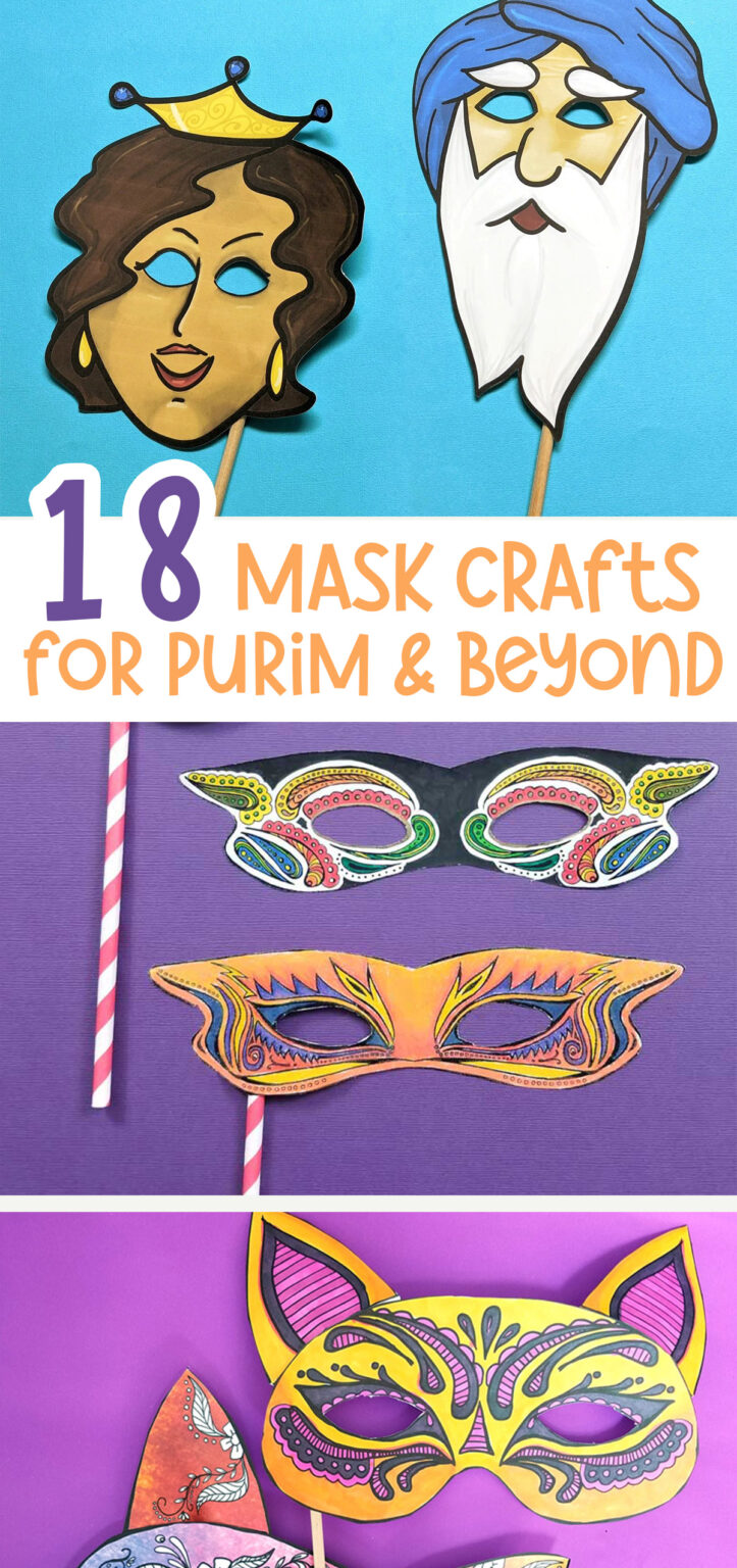 18 DIY Masks for Purim or Any time! - Jewish Moms & Crafters