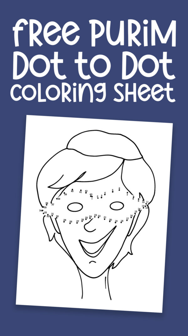 Purim Dot to Dot Printable Worksheets for Kids - Jewish Moms & Crafters