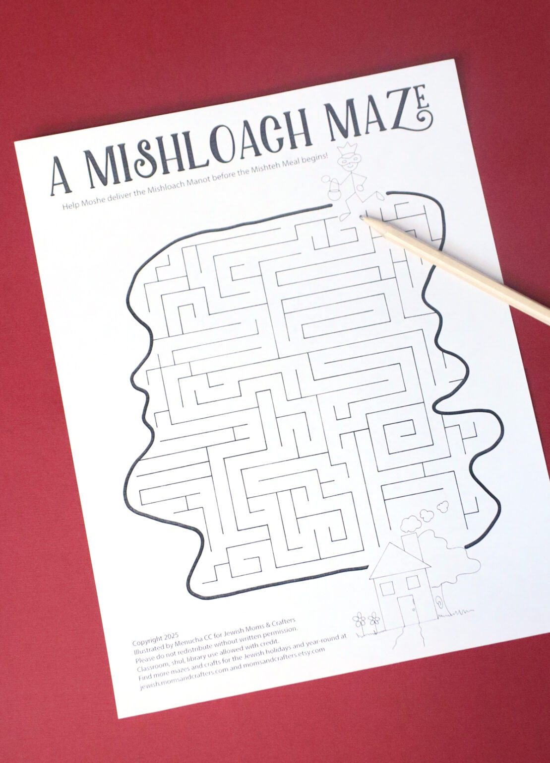 Purim Mazes - Free Printable Sample - Jewish Moms & Crafters