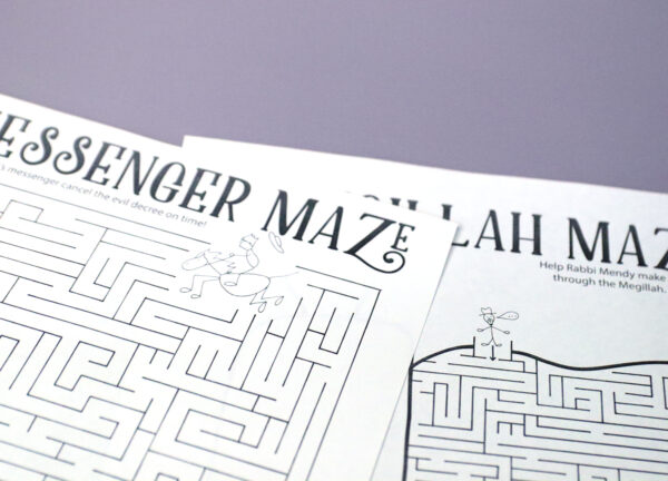 Purim Mazes - Free Printable Sample - Jewish Moms & Crafters