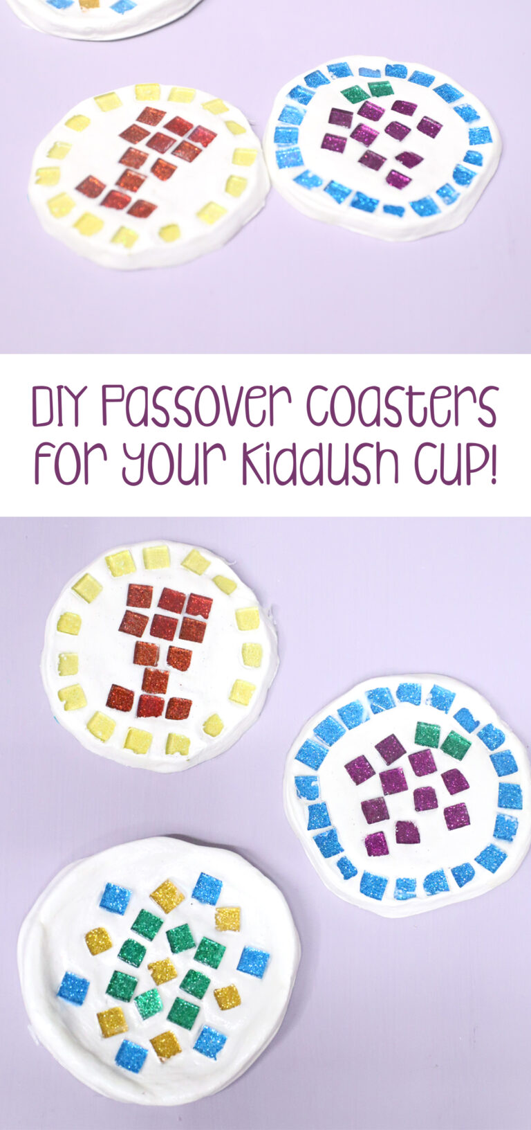 DIY Mosaic Coasters for the Passover Seder (or any time!)