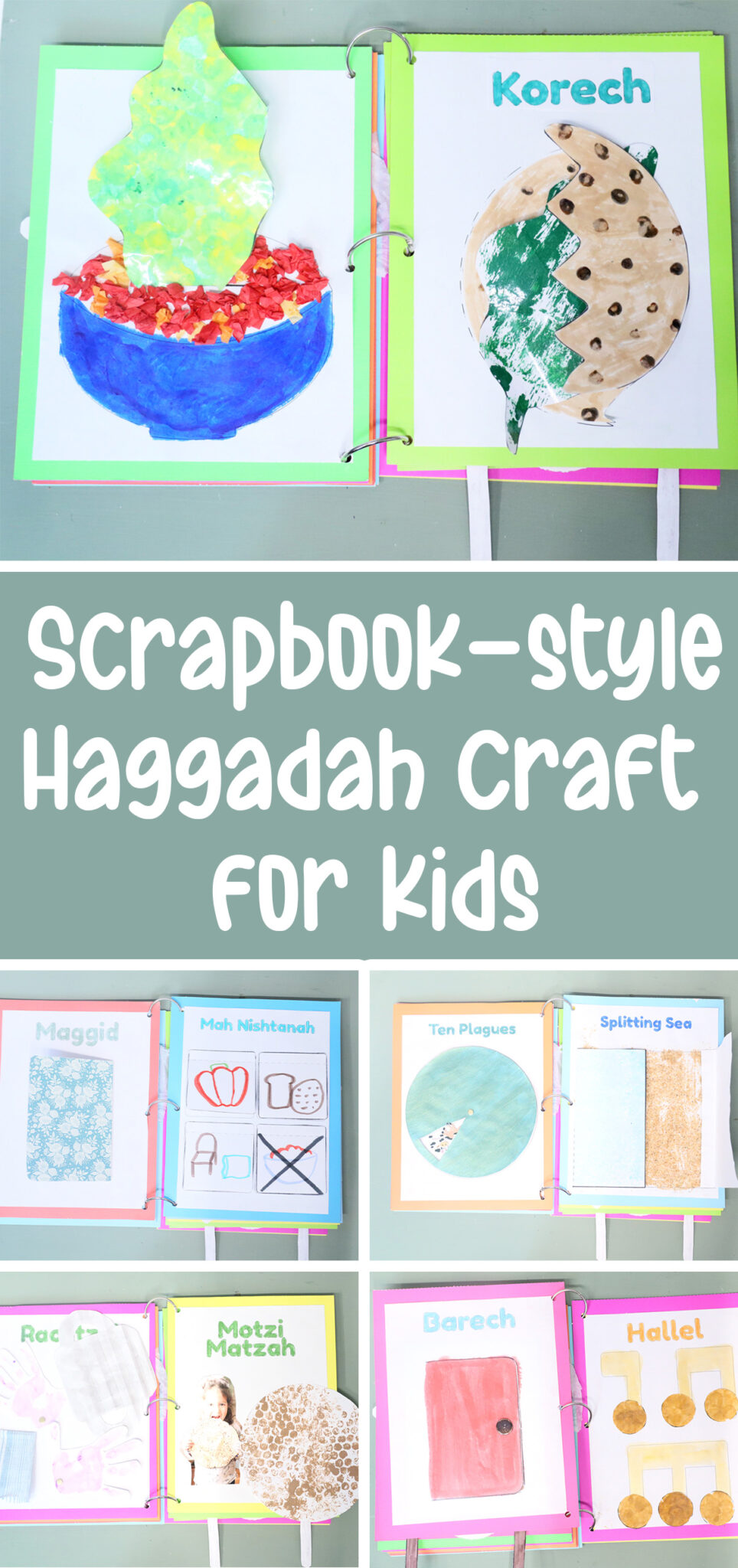 Kids' Interactive Haggadah Craft Template - Jewish Moms & Crafters