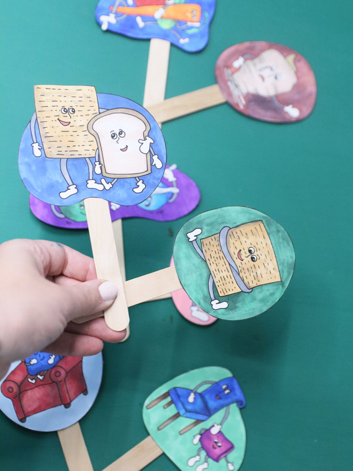 Mah Nishtanah Puppets -Preschool Printable Activity