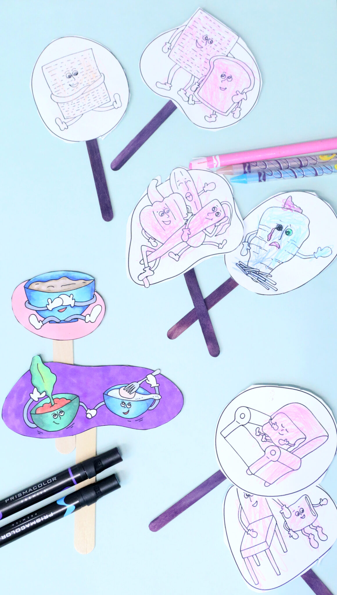 Mah Nishtanah Puppets -Preschool Printable Activity