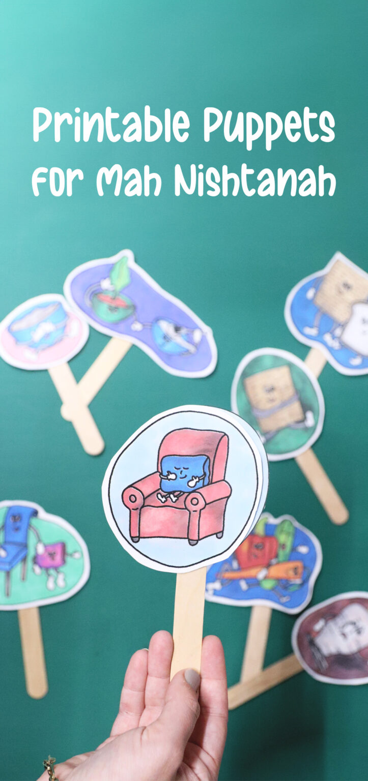 Mah Nishtanah Puppets -Preschool Printable Activity