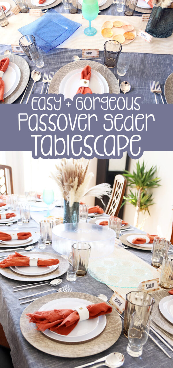 Passover Seder Tablescape - Jewish Moms & Crafters