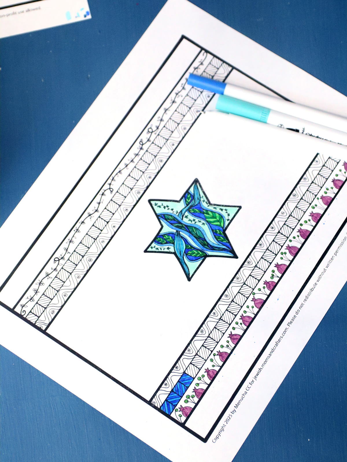 Flag of Israel Coloring Page (free printable) - Jewish Moms & Crafters