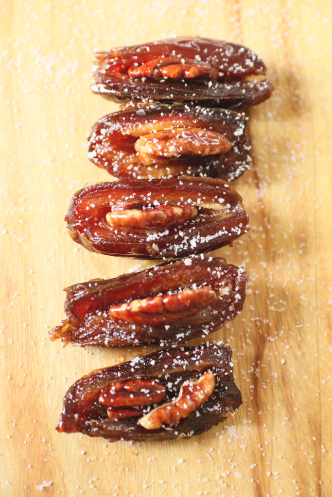 Honey Fried Nut Stuffed Dates with Pecans - Jewish Moms & Crafters