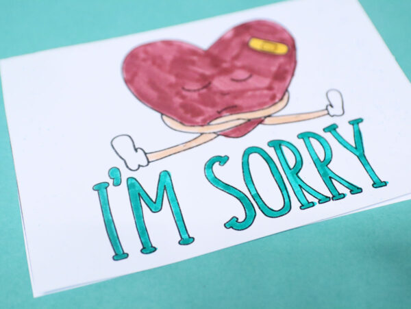I'm Sorry Cards for Kids to Color & Craft - Jewish Moms & Crafters