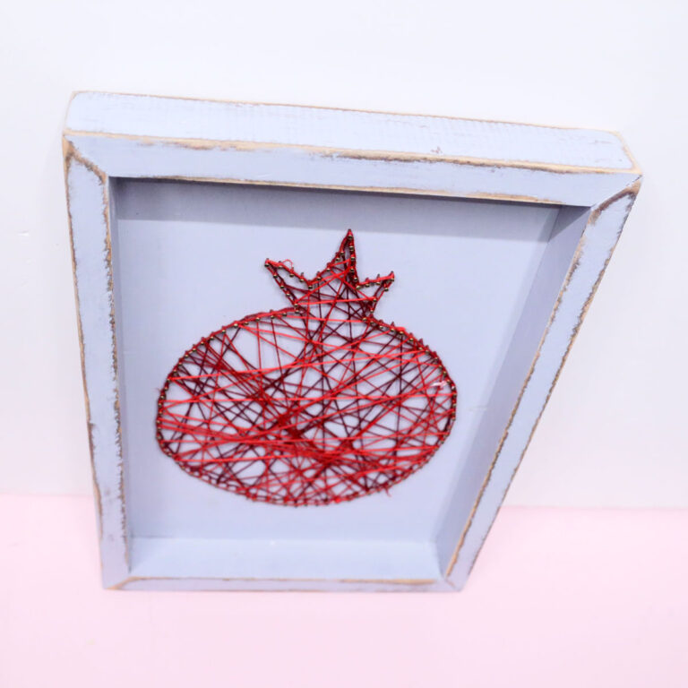 Pomegranate String Art - Free Template - Jewish Moms & Crafters