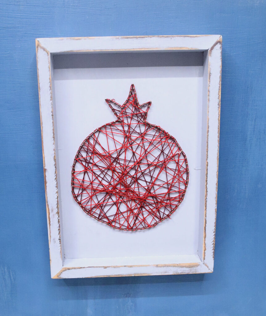 Pomegranate String Art - Free Template - Jewish Moms & Crafters