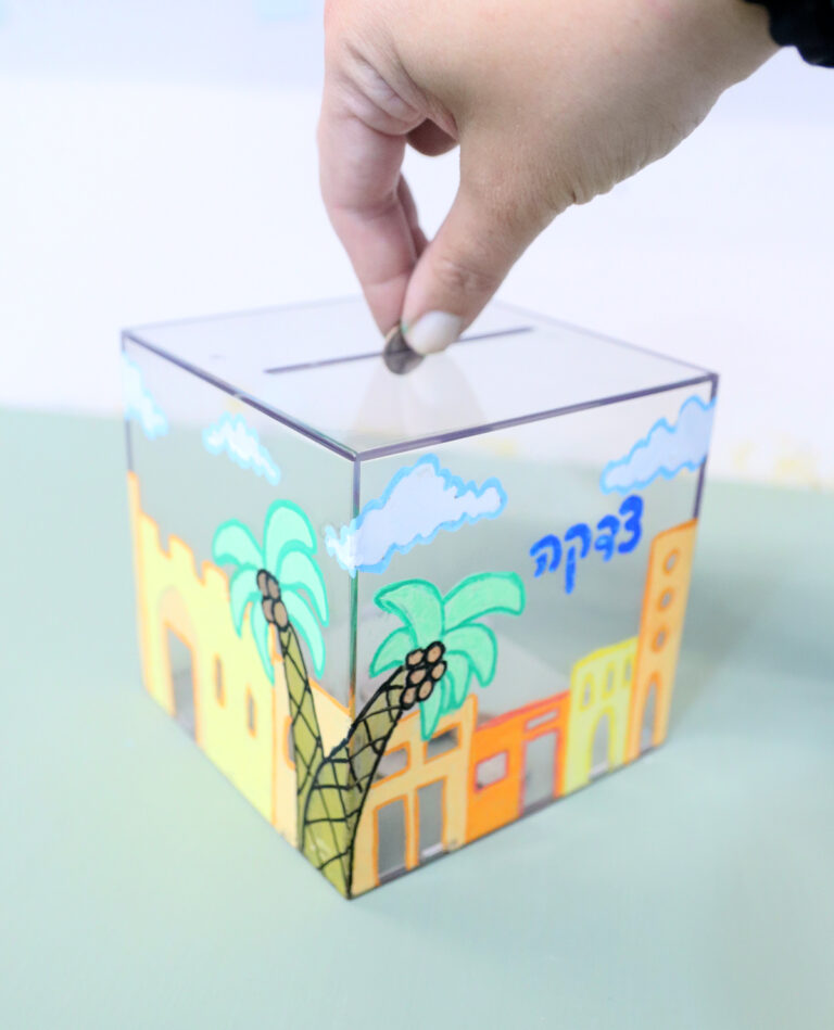 Tzedakah Box Craft - Wood or Acrylic (free template) - Jewish Moms ...