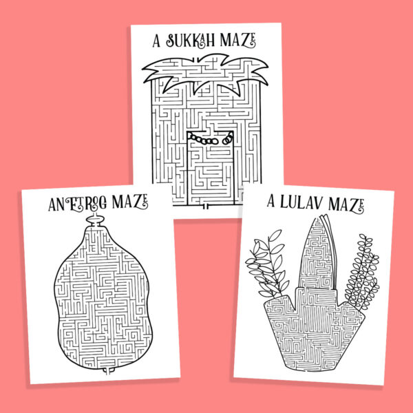 Sukkot Mazes - with a free printable - Jewish Moms & Crafters