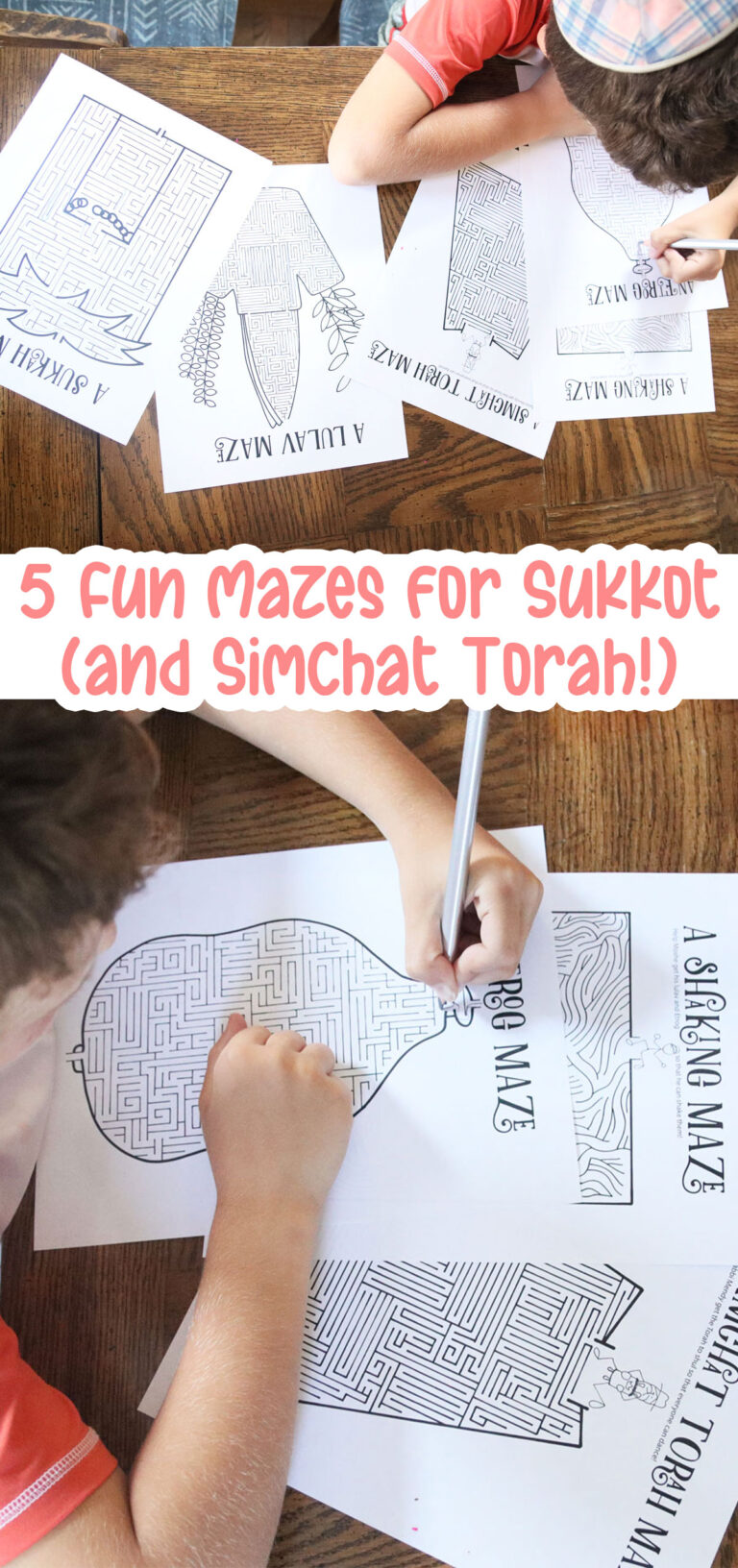Sukkot Mazes - with a free printable - Jewish Moms & Crafters