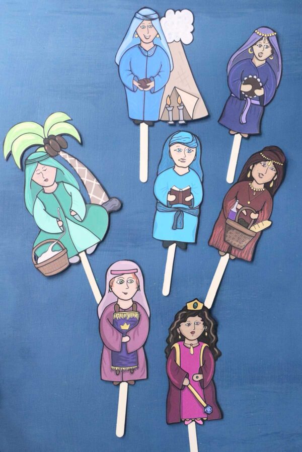 Neviot Puppets - The 7 Prophetesses Craft for Kids