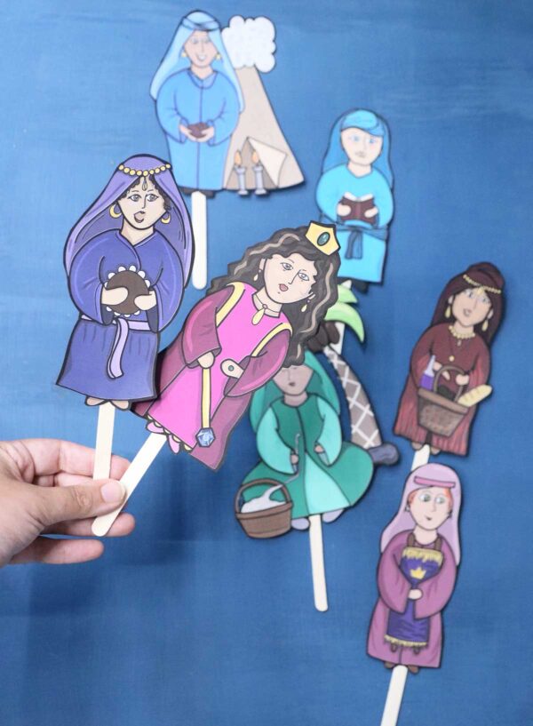 Neviot Puppets - The 7 Prophetesses Craft for Kids