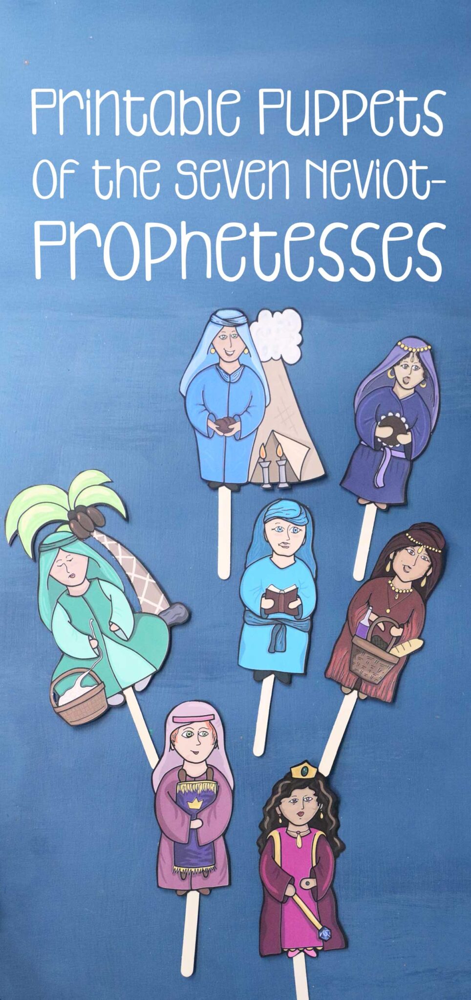 Neviot Puppets - The 7 Prophetesses Craft for Kids