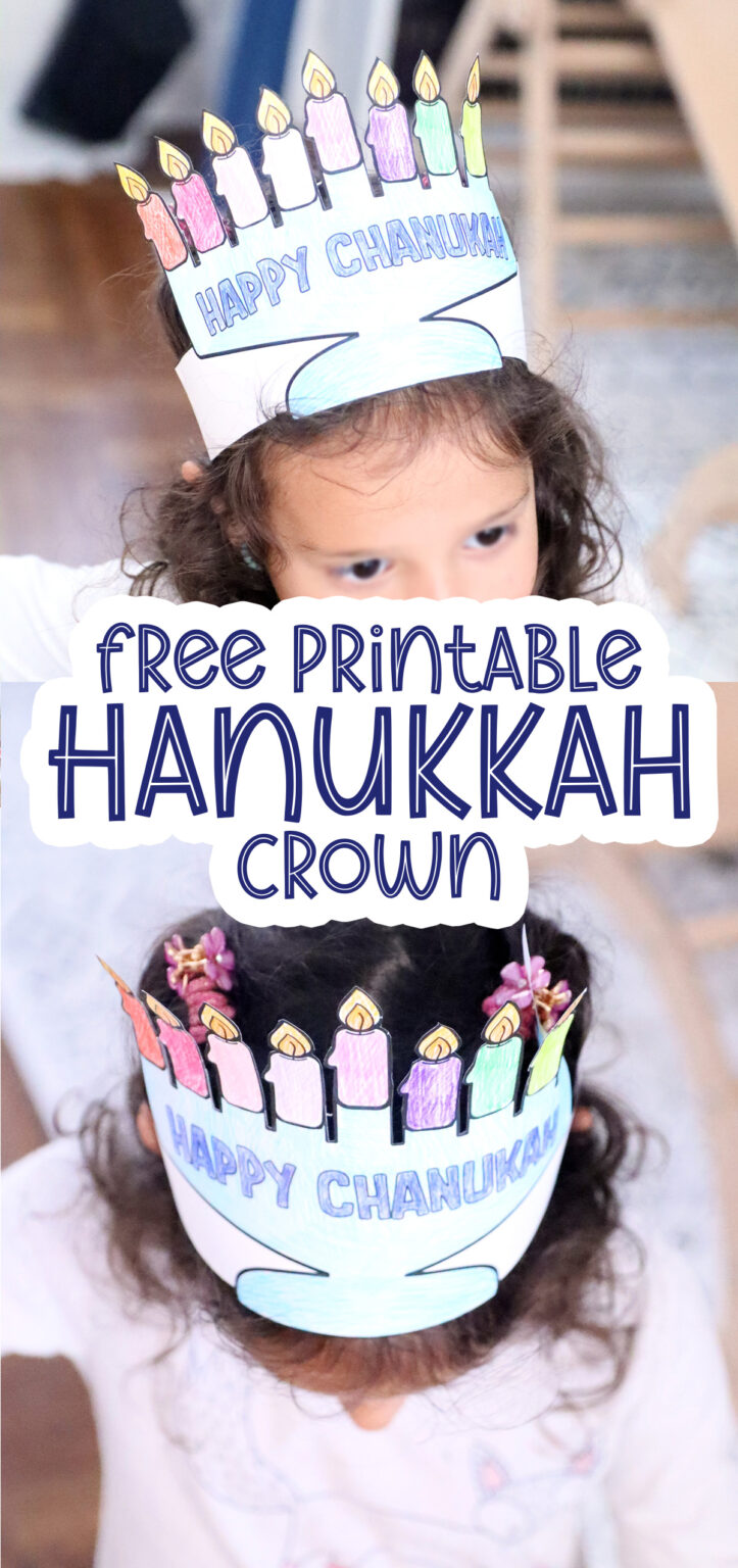Hanukkah Menorah Crown Craft - Free Printable - Jewish Moms & Crafters