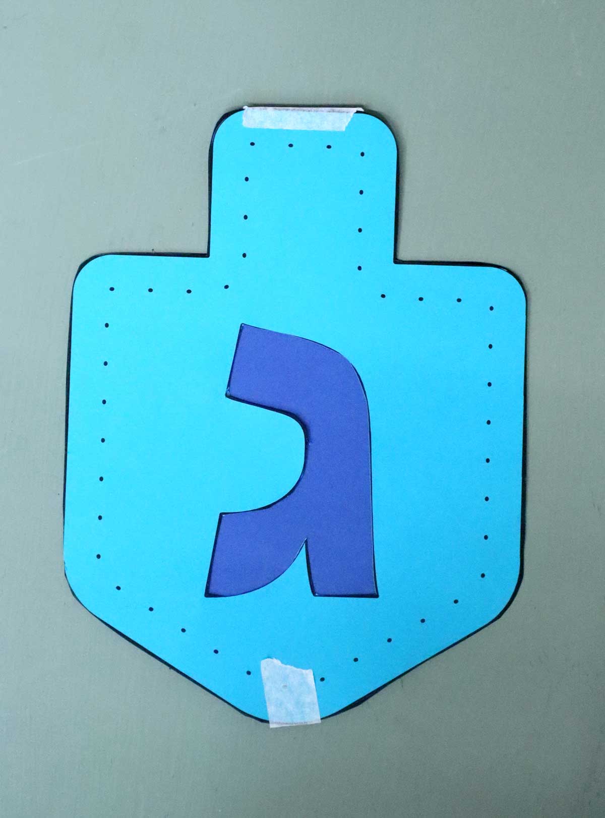 Dreidel Sewing and Lacing Craft for Kids - Free Templates