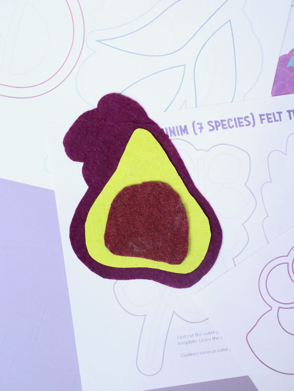 Felt Shivat Haminim Template - DIY Garland - Jewish Moms & Crafters