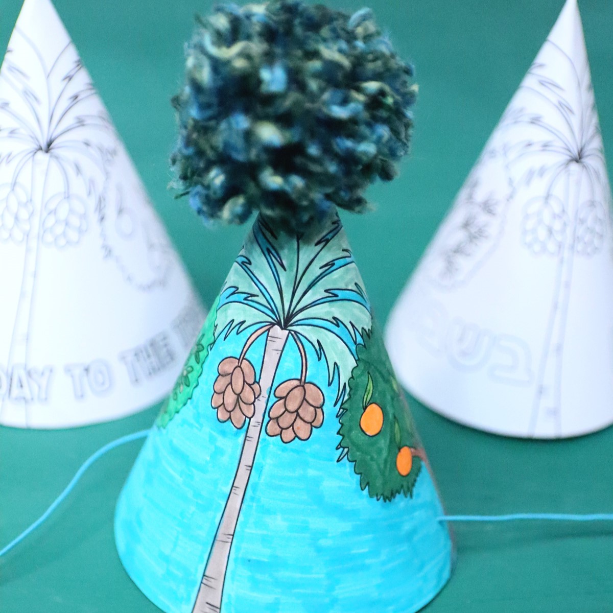 Free Printable Tu B'Shvat Hat Craft - Jewish Moms & Crafters