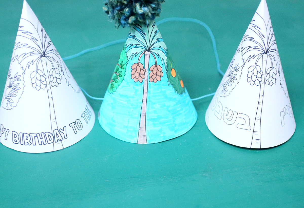 Free Printable Tu B'Shvat Hat Craft - Jewish Moms & Crafters