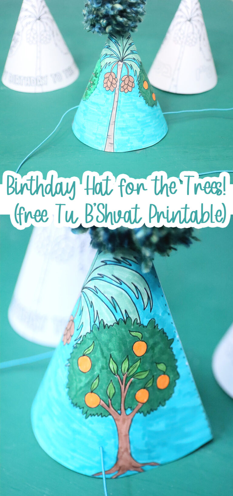 Free Printable Tu B'Shvat Hat Craft - Jewish Moms & Crafters