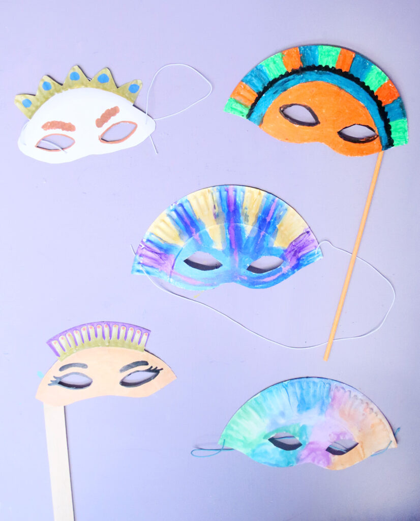 Paper Plate Masks for Purim - Jewish Moms & Crafters