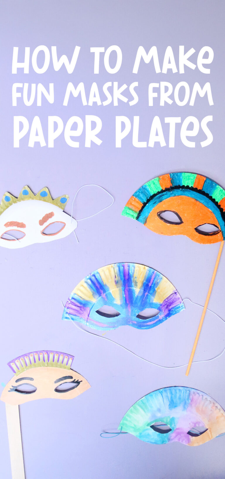 Paper Plate Masks for Purim - Jewish Moms & Crafters