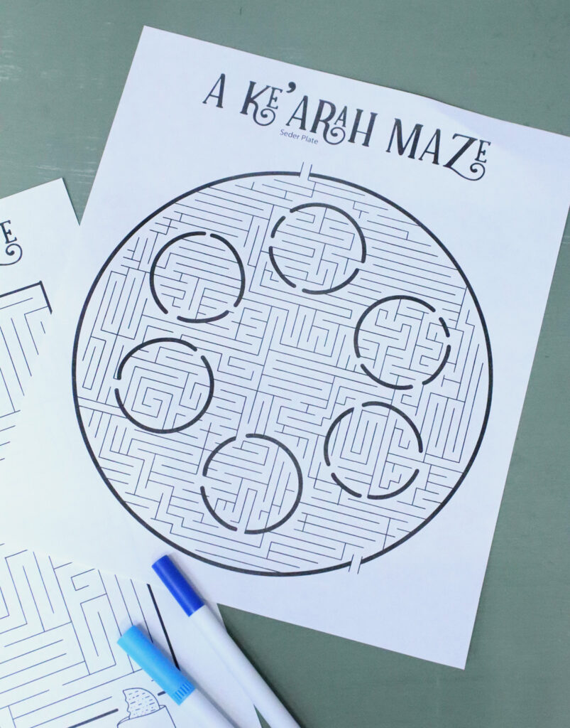 Pesach Mazes to Print - 5 Medium Passover Maze Printables - Jewish Moms ...